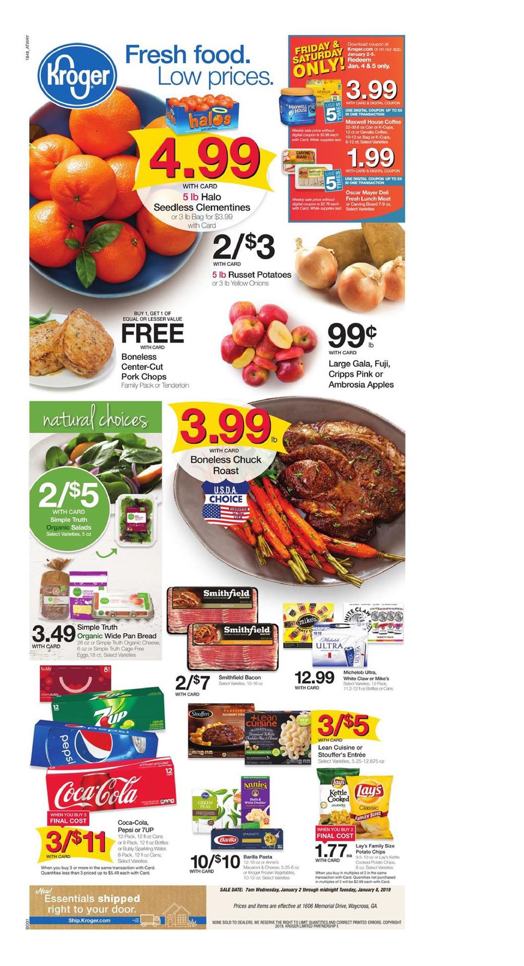 Kroger Weekly Ad Deals Jan 9-15, 2019 - WeeklyAds2