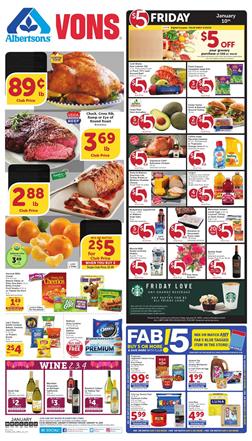 Vons Ad $5 Friday Sale Jan 10th 2020 - WeeklyAds2