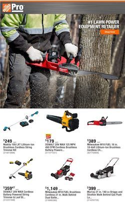 Home Depot Outdoor Power Equipment Sale 2023