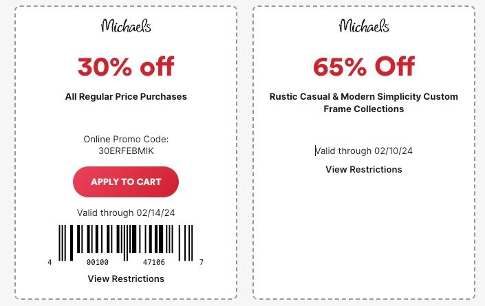 Michaels Promo Codes and Coupons Expiring in 2/10 and 2/14 - WeeklyAds2