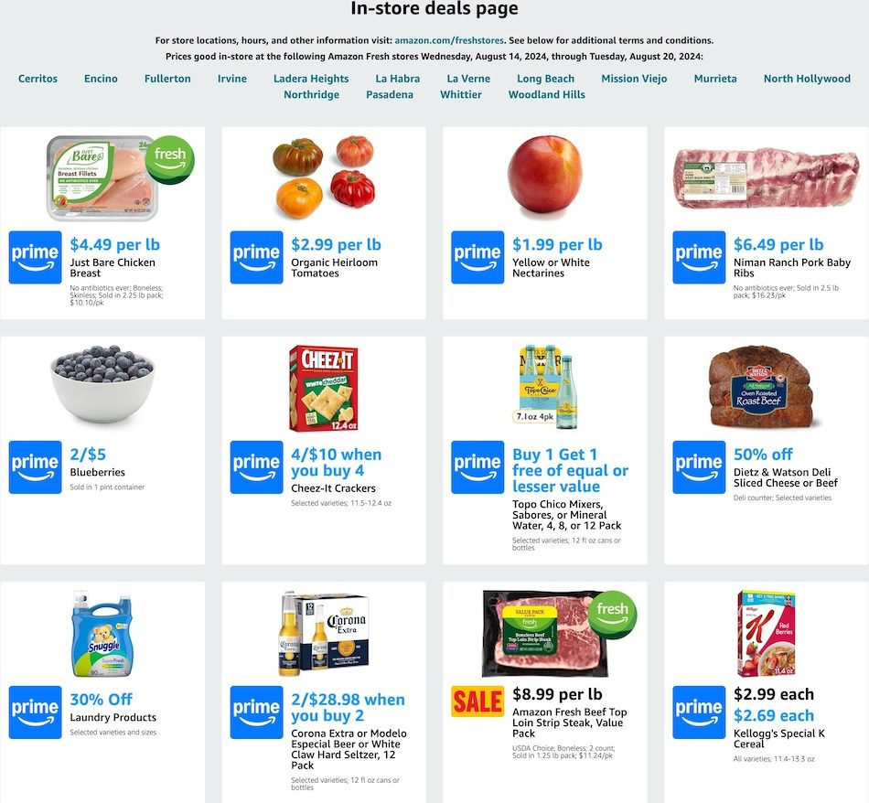 Amazon Fresh Weekly Ad Aug 14 - 20, 2024 | WeeklyAds2