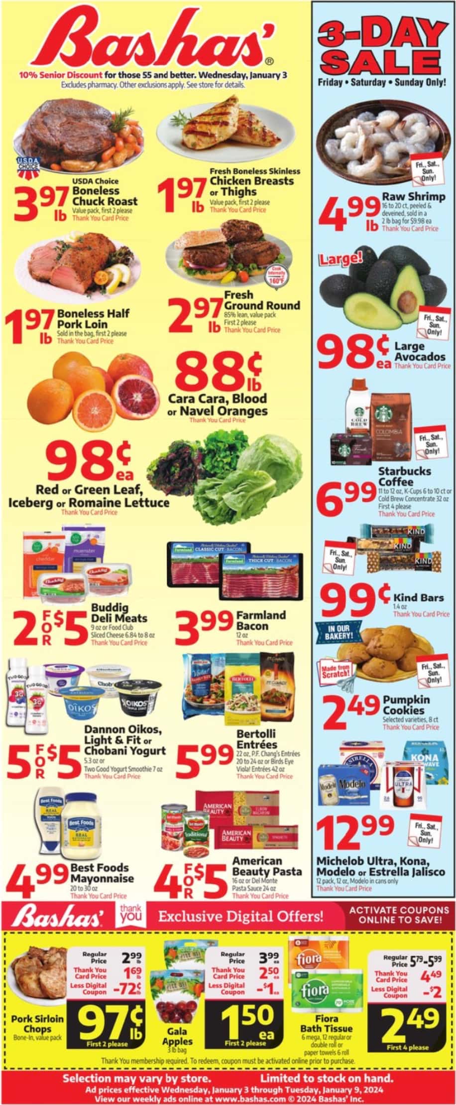 Bashas Weekly Ad Jan 3 - 9, 2024 | WeeklyAds2