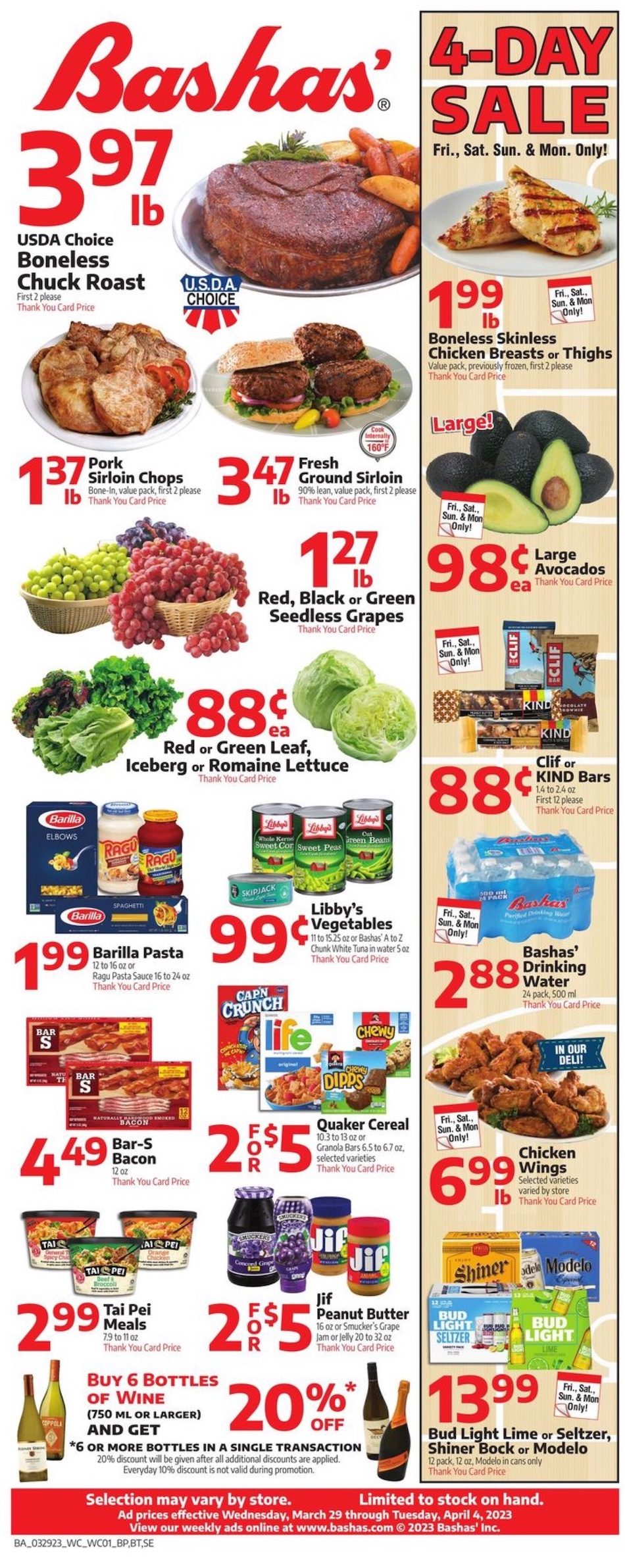 Bashas Weekly Ad Sale Mar 29 - Apr 4, 2023 | WeeklyAds2