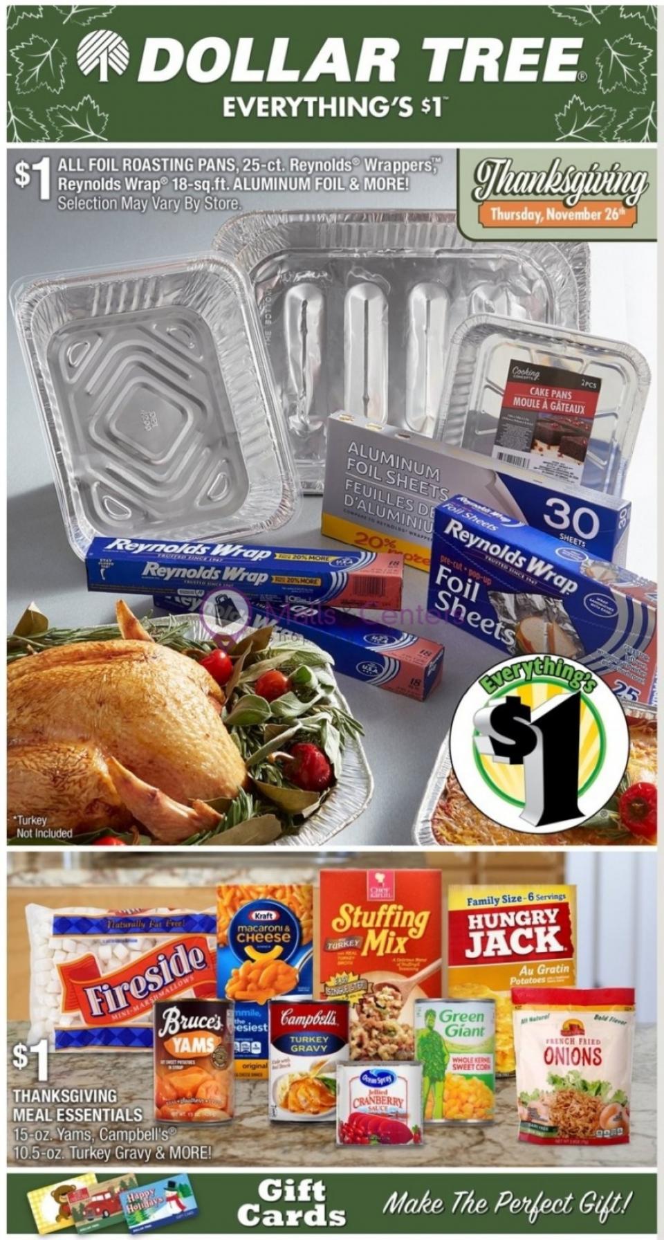 Dollar Tree Thanksgiving Ad 2020 | WeeklyAds2