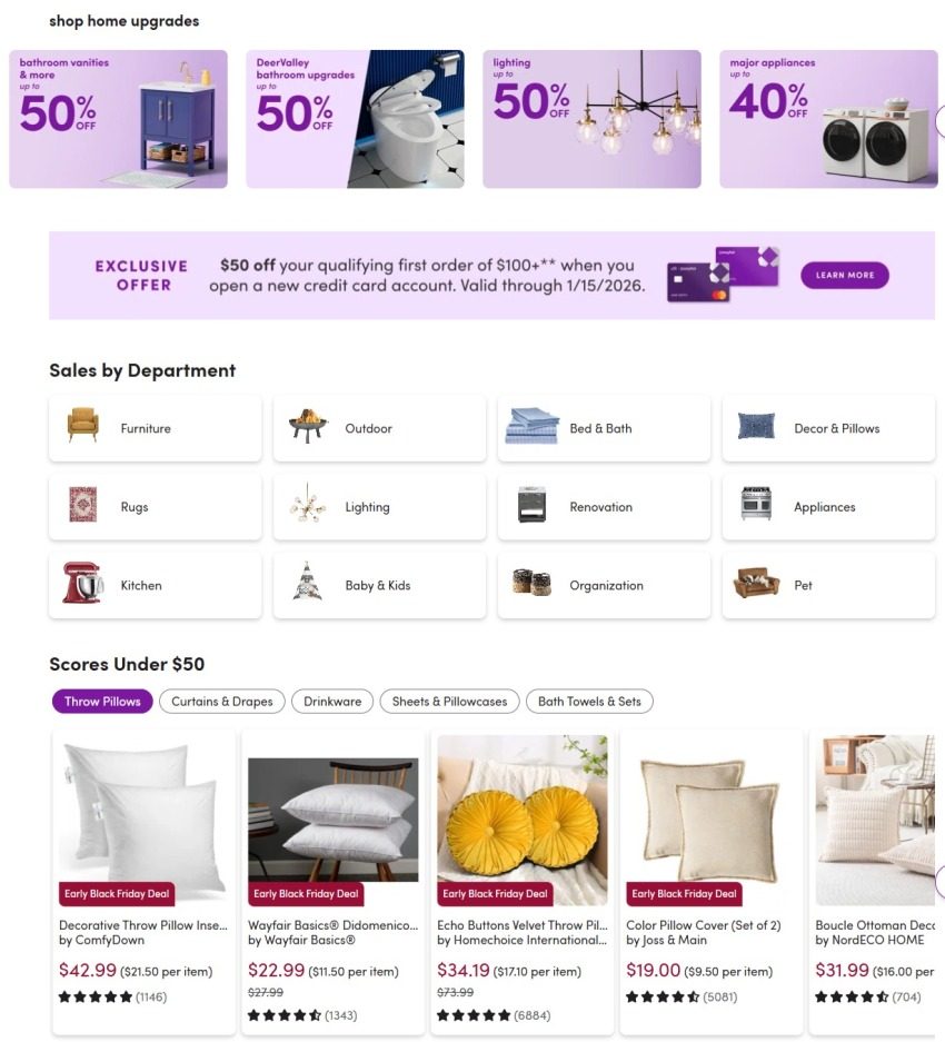 Wayfair Black Friday Early Access Sale 2025 | WeeklyAds2