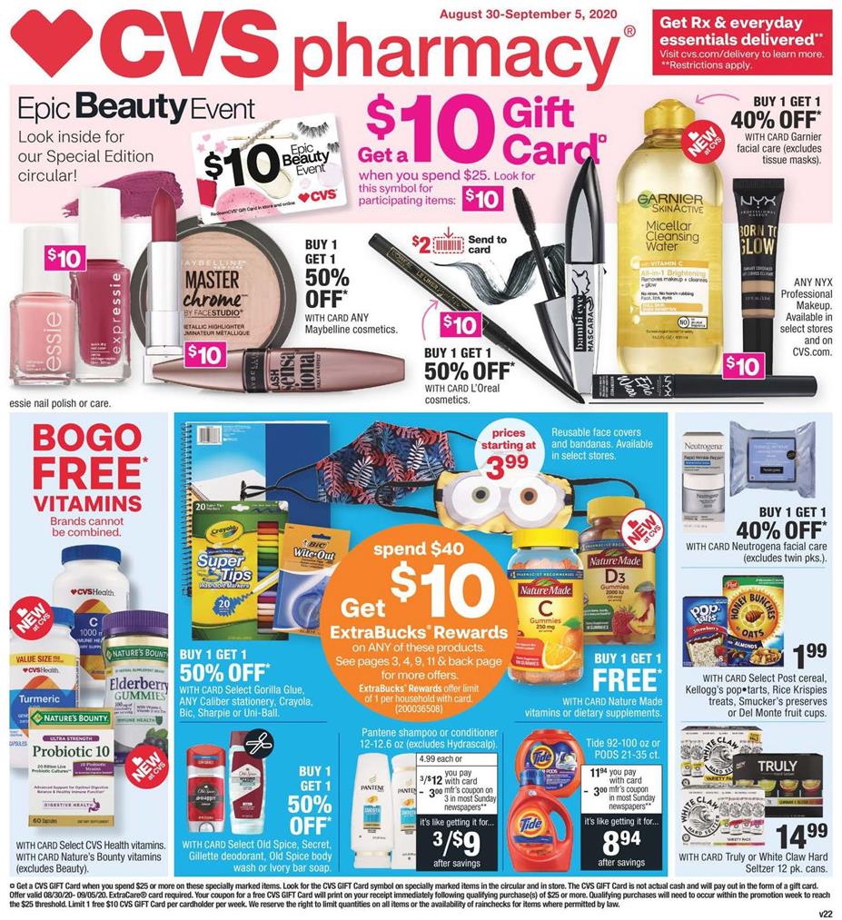 CVS Weekly Ad Aug 30 - Sep 6, 2020 | WeeklyAds2