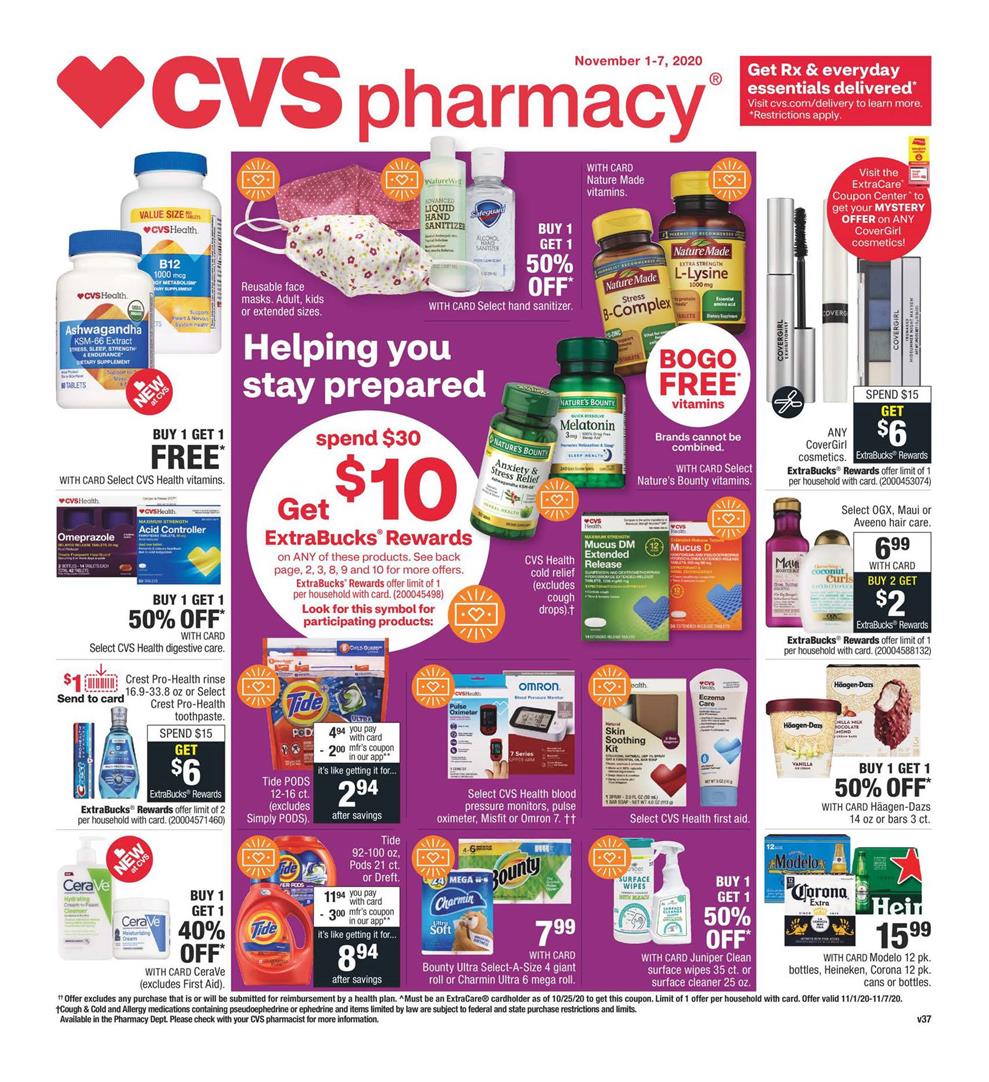 CVS Weekly Ad Nov 1 - 7, 2020 | WeeklyAds2