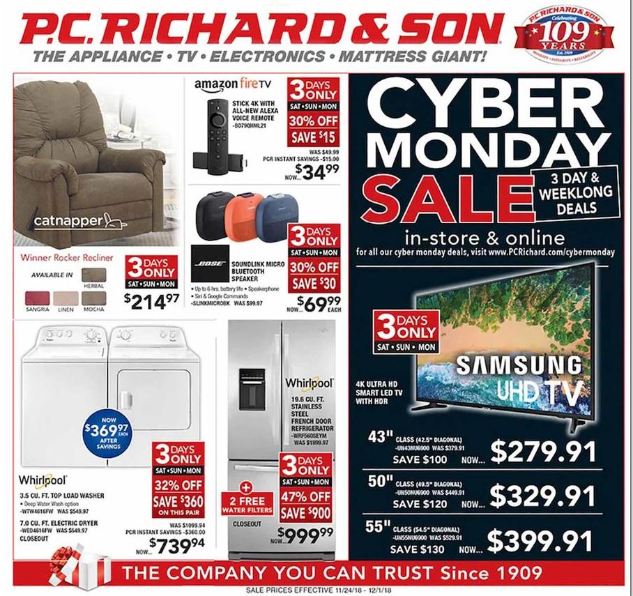 P.C. Richard and Son Cyber Monday Ad 2018 | WeeklyAds2
