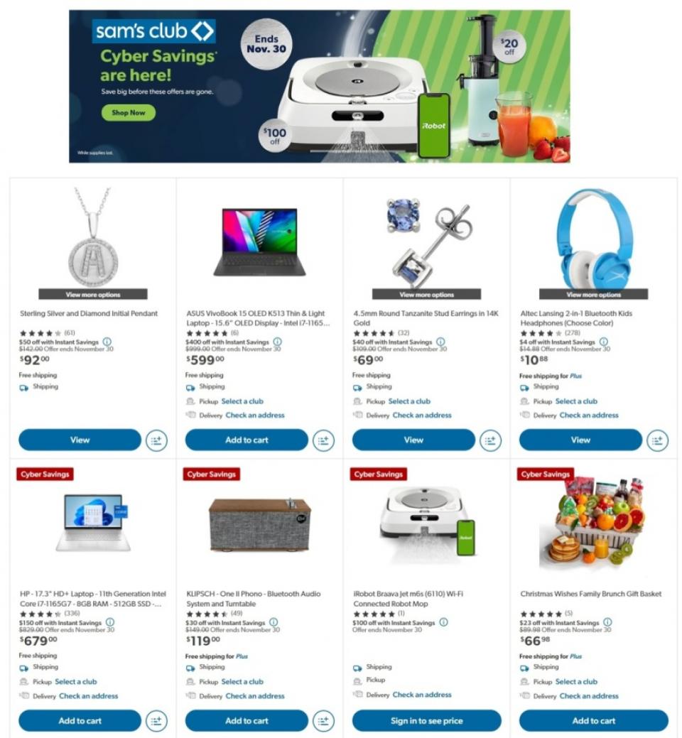 Sam's Club Cyber Monday Ad 2022 | WeeklyAds2