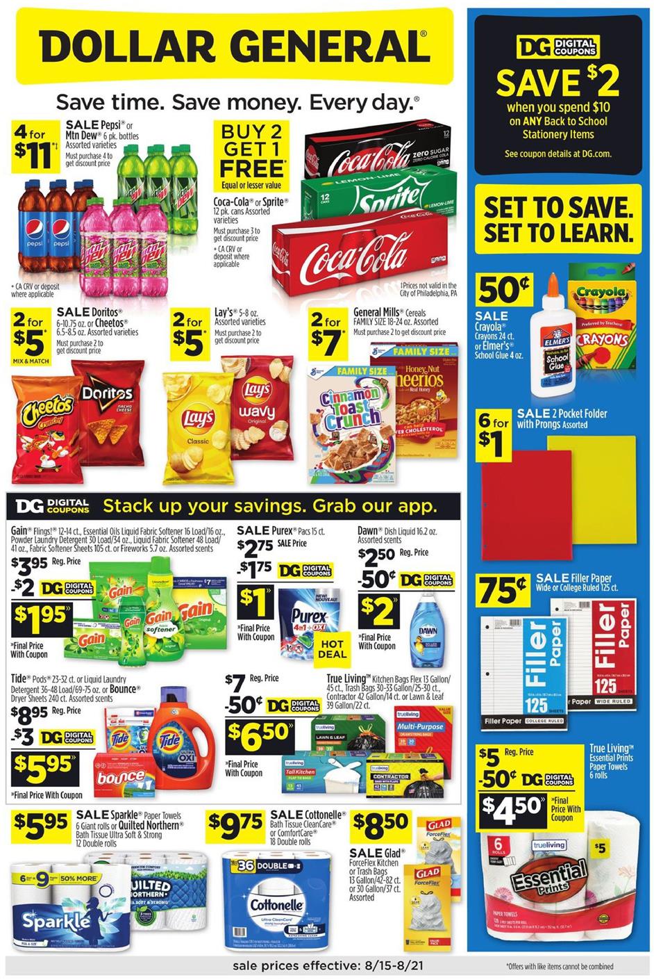 Dollar General Ad Aug 15 - 21, 2021 | WeeklyAds2