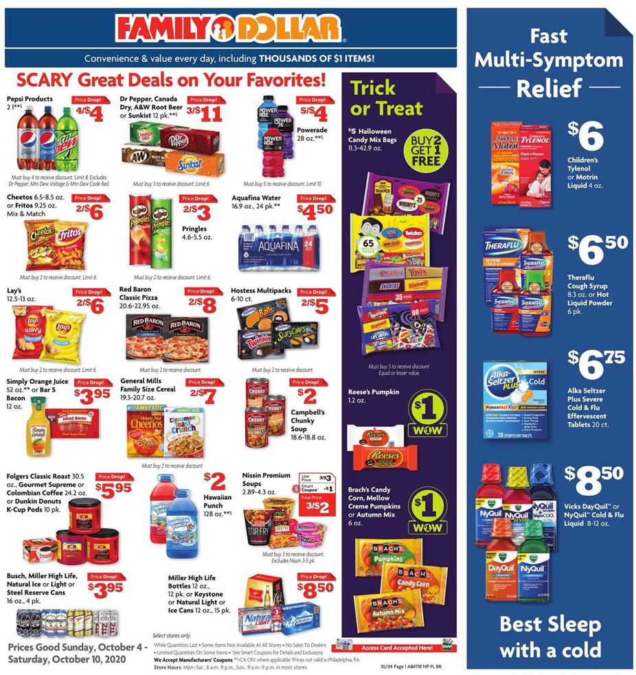 Family Dollar Ad Oct 4 - 10, 2020 | WeeklyAds2