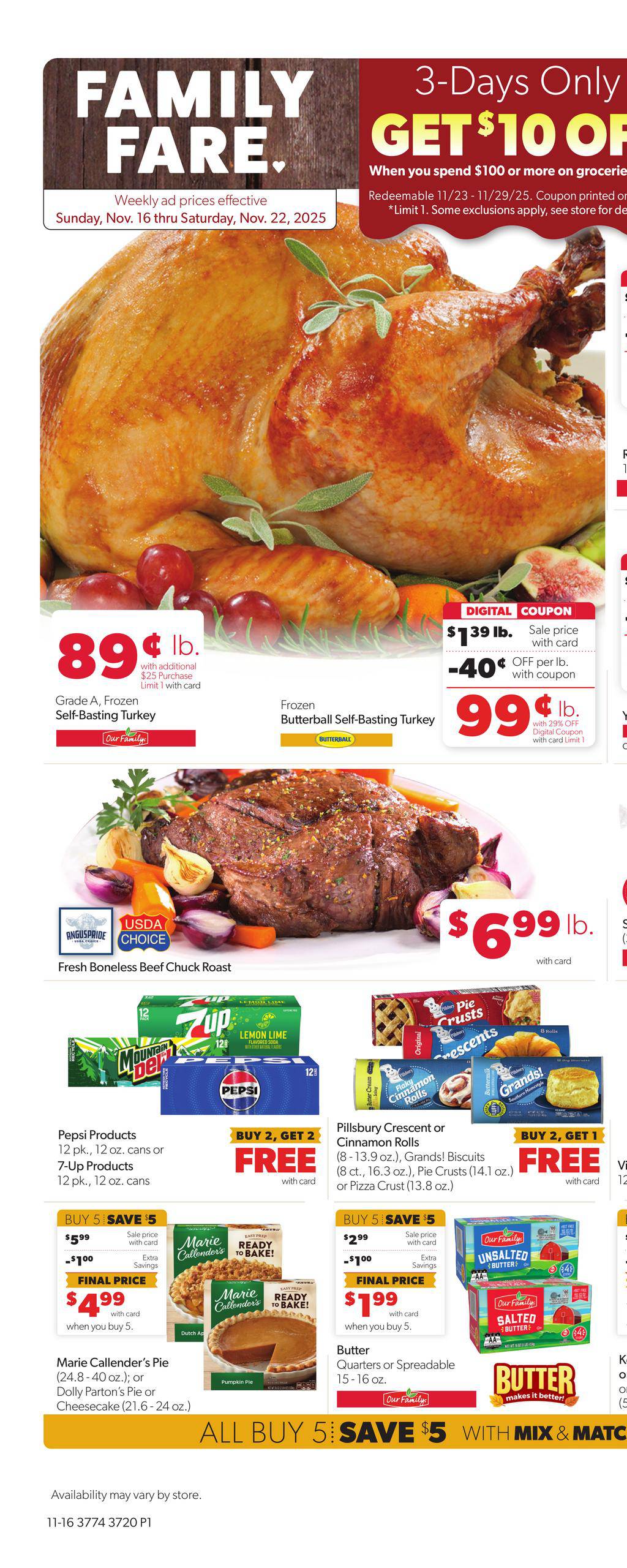 Family Fare Weekly Ad - West November 16 - 22, 2025 | WeeklyAds2