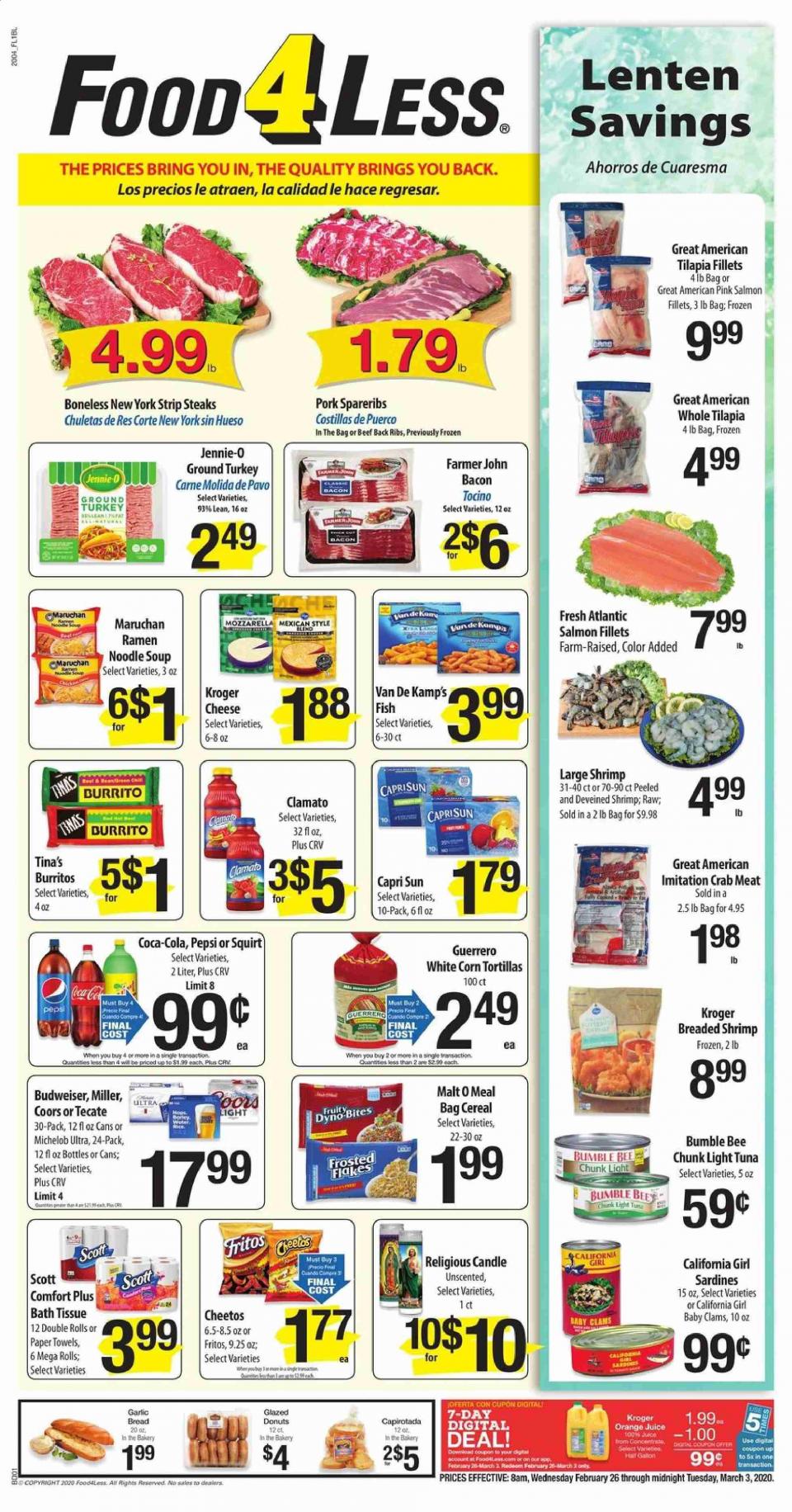 Food 4 Less Ad Feb 26 - Mar 3, 2020 | WeeklyAds2