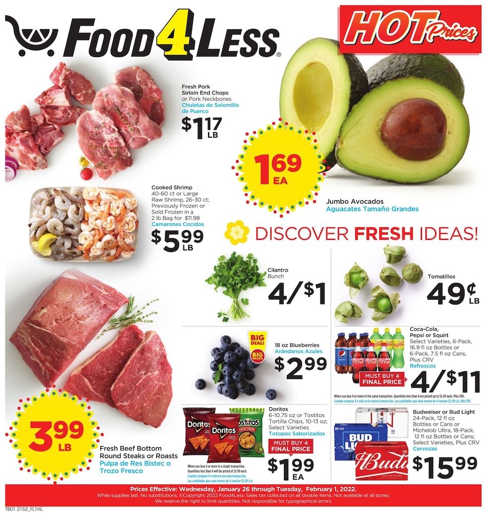 Food 4 Less Ad Jan 26 - Feb 1, 2022 | WeeklyAds2