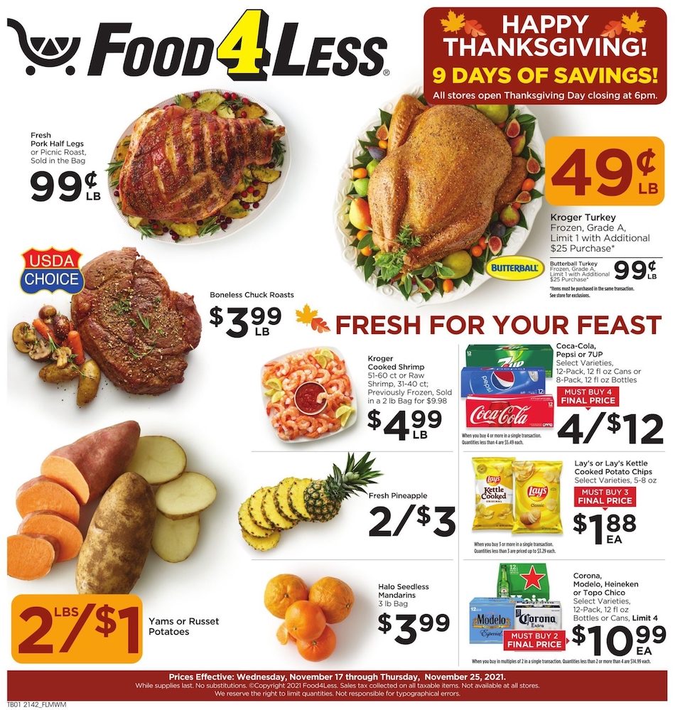 Food 4 Less Ad Nov 17 - 25, 2021 | WeeklyAds2