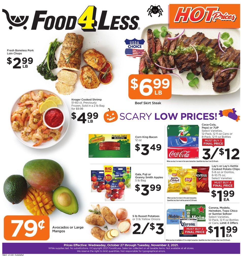 Food 4 Less Ad Oct 27 - Nov 2, 2021 - WeeklyAds2
