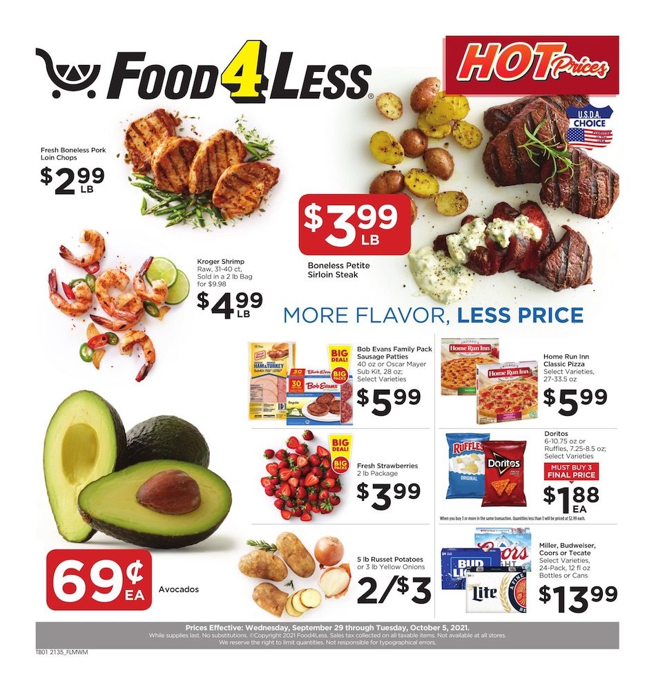 Food 4 Less Ad Sep 29 - Oct 5, 2021 | WeeklyAds2