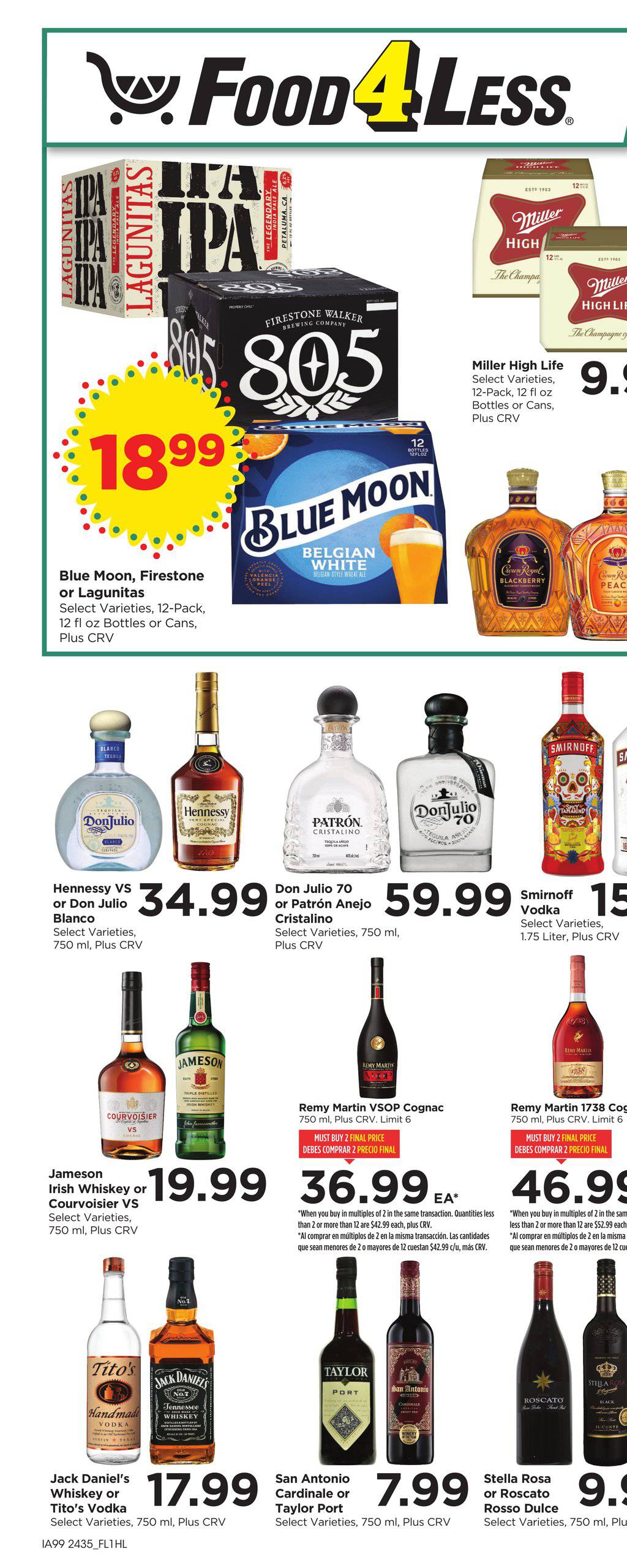 Food 4 Less California Adult Beverage October 2 - 8, 2024 | WeeklyAds2