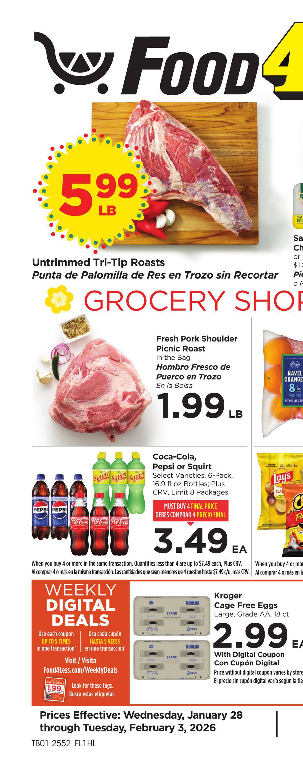 Food 4 Less California Weekly Ad January 28 - February 3, 2026 | WeeklyAds2