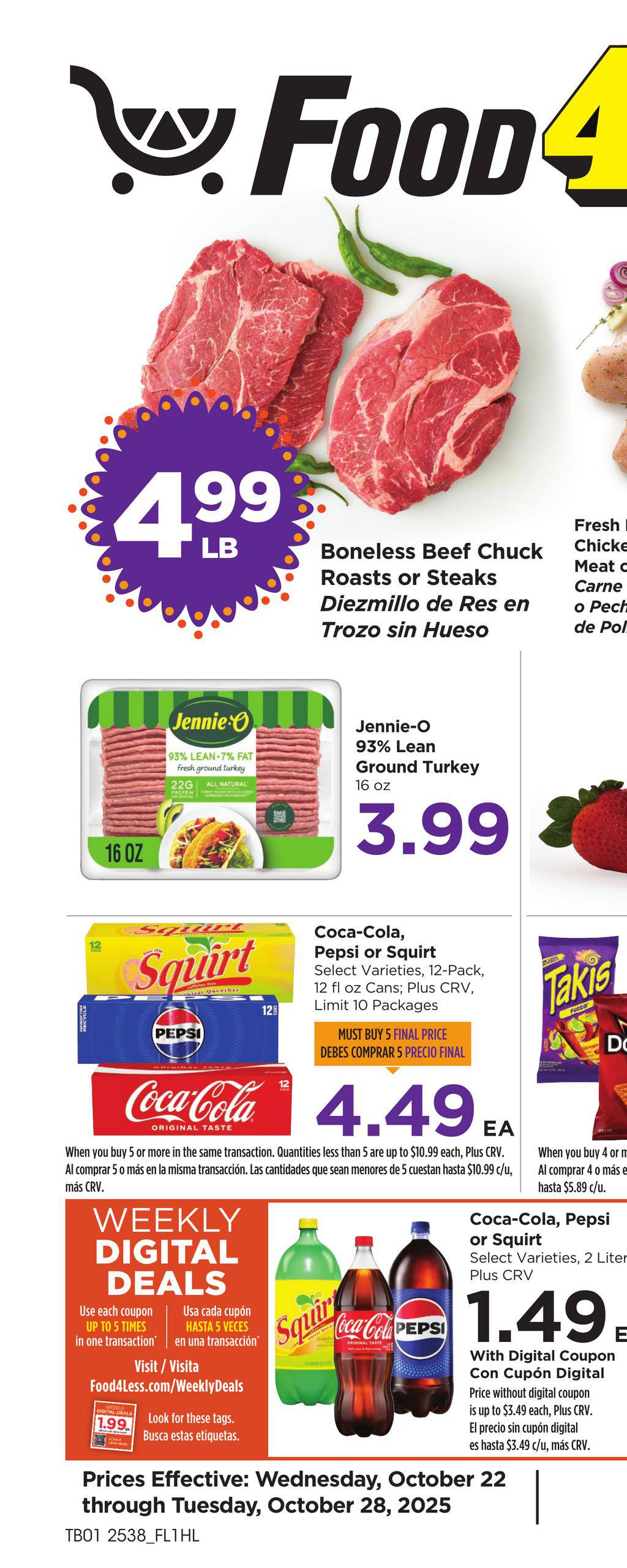 Food 4 Less California Weekly Ad October 22 - 28, 2025 | WeeklyAds2