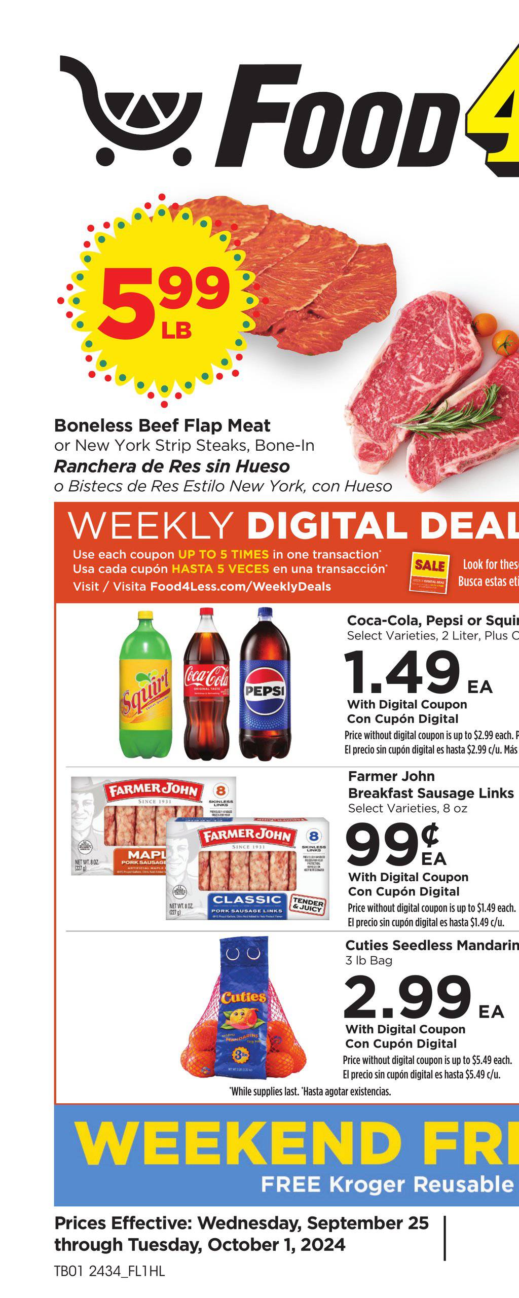Food 4 Less California Weekly Ad September 25 - October 1, 2024 ...
