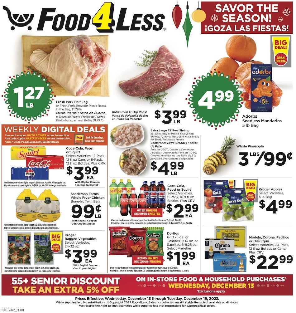 Food 4 Less Weekly Ad Dec 13 - 19, 2023 | WeeklyAds2