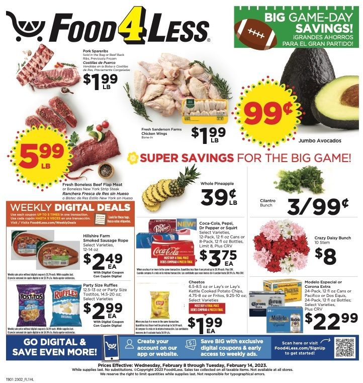 Food 4 Less Weekly Ad Sale Feb 8 - 14, 2023 | WeeklyAds2
