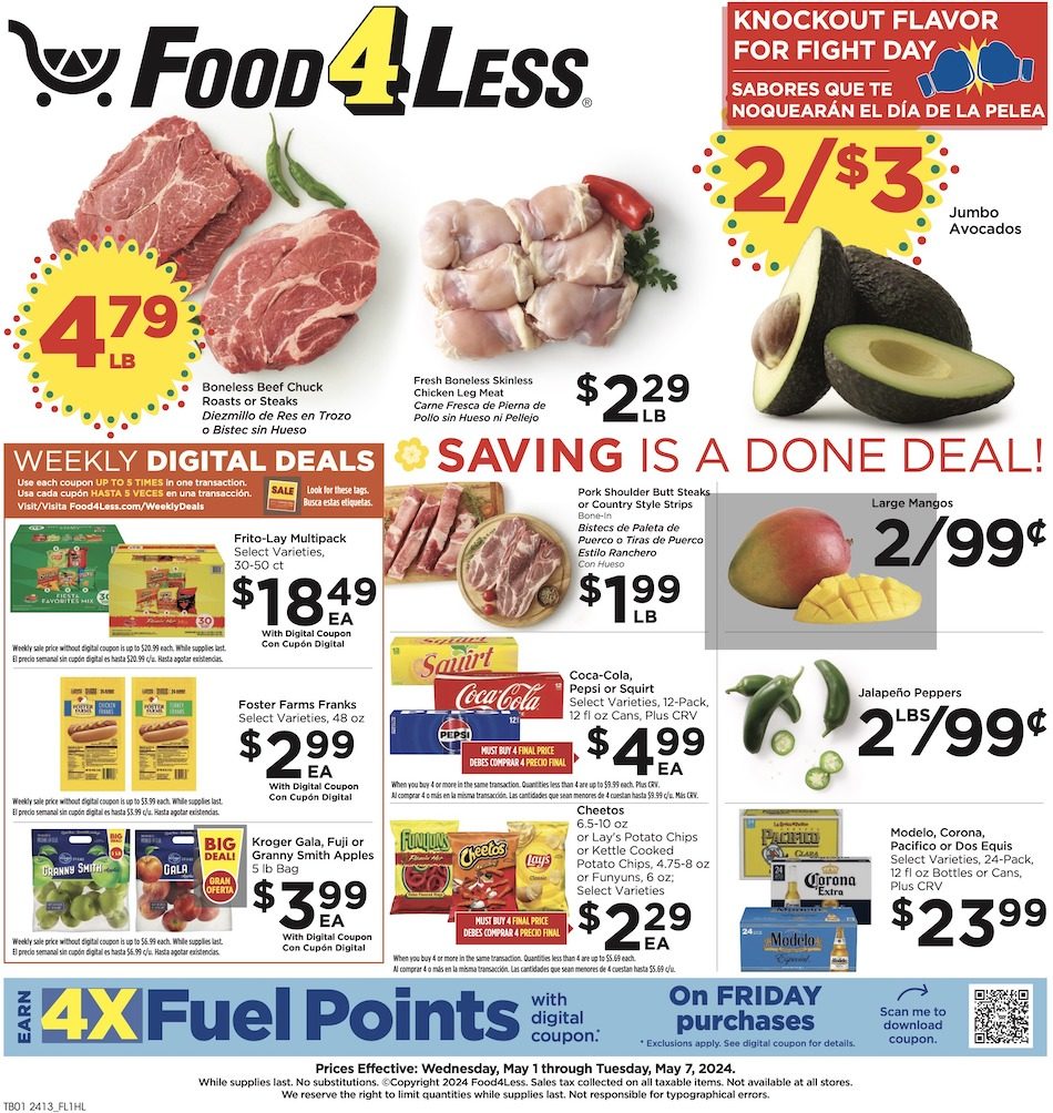 Food 4 Less Weekly Ad May 1 - 7, 2024 | WeeklyAds2