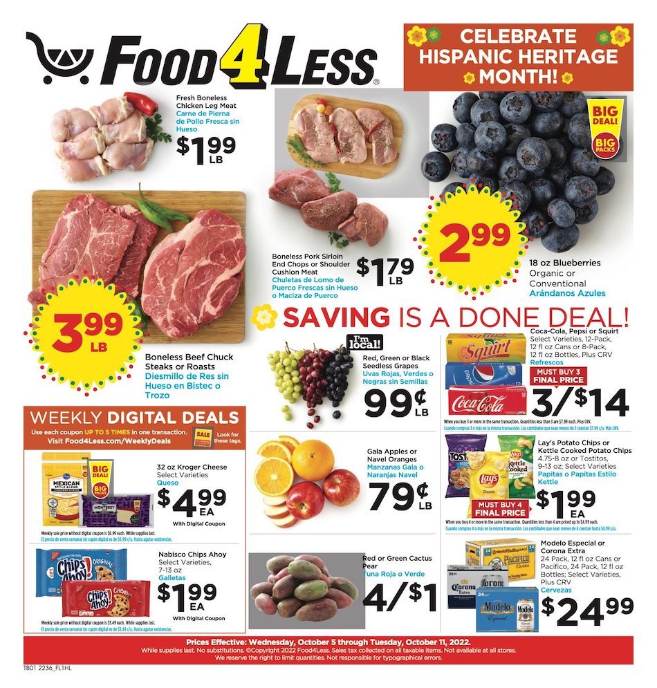 Food 4 Less Weekly Ad Oct 5 - 11, 2022 | WeeklyAds2