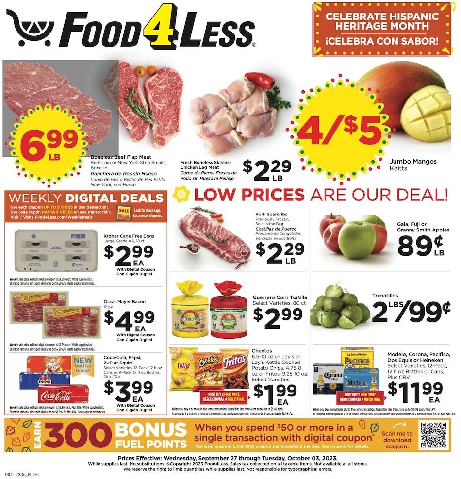 Food 4 Less Weekly Ad Sep 27 - Oct 3, 2023 | WeeklyAds2