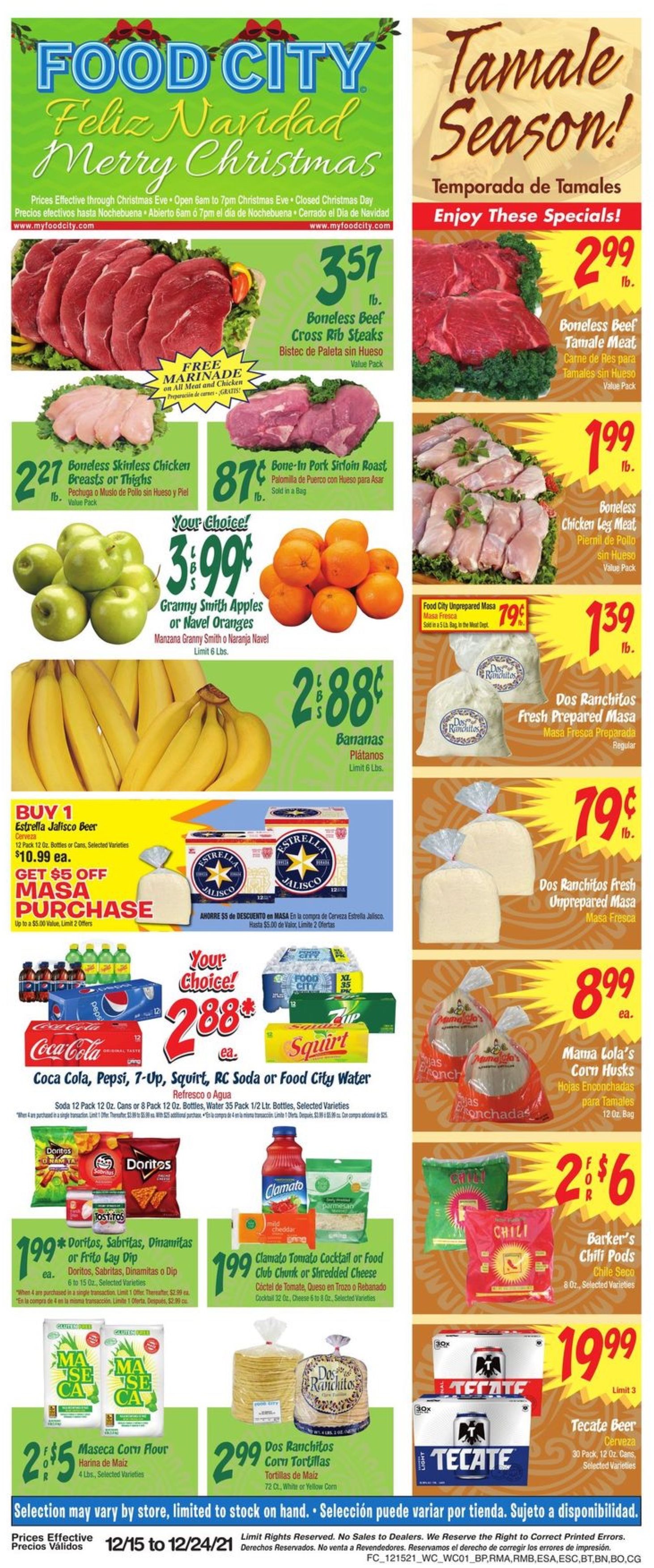 Food City Ad Dec 15 - 21, 2021 - WeeklyAds2