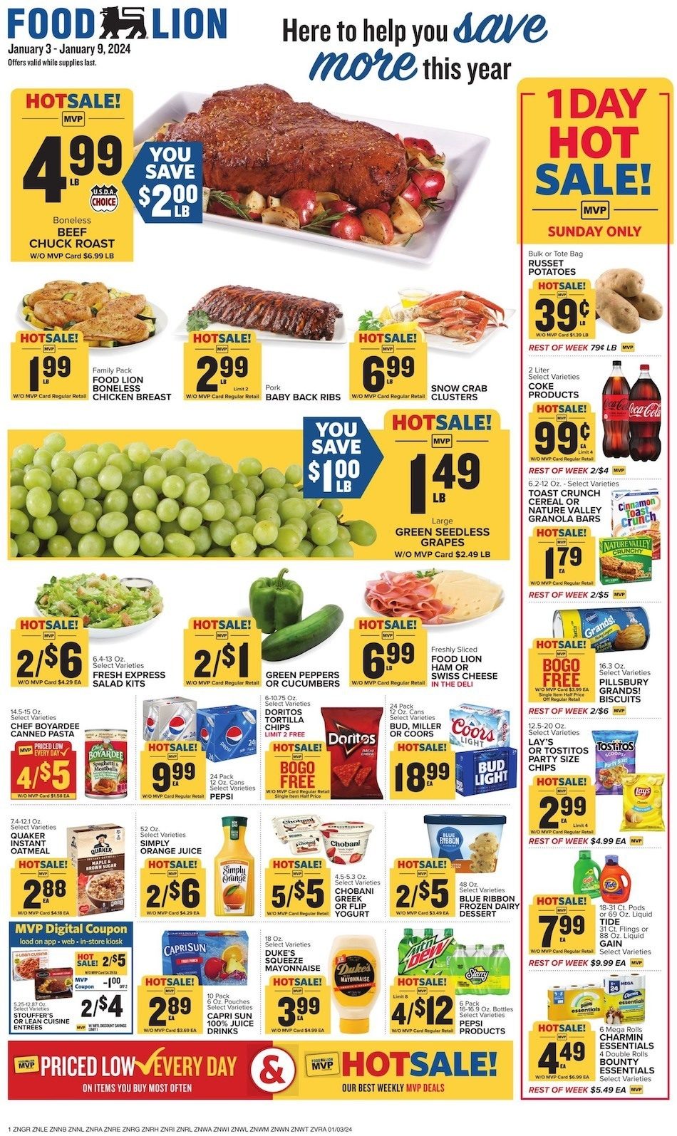 Food Lion Weekly Ad Jan 3 - 9, 2024 | WeeklyAds2