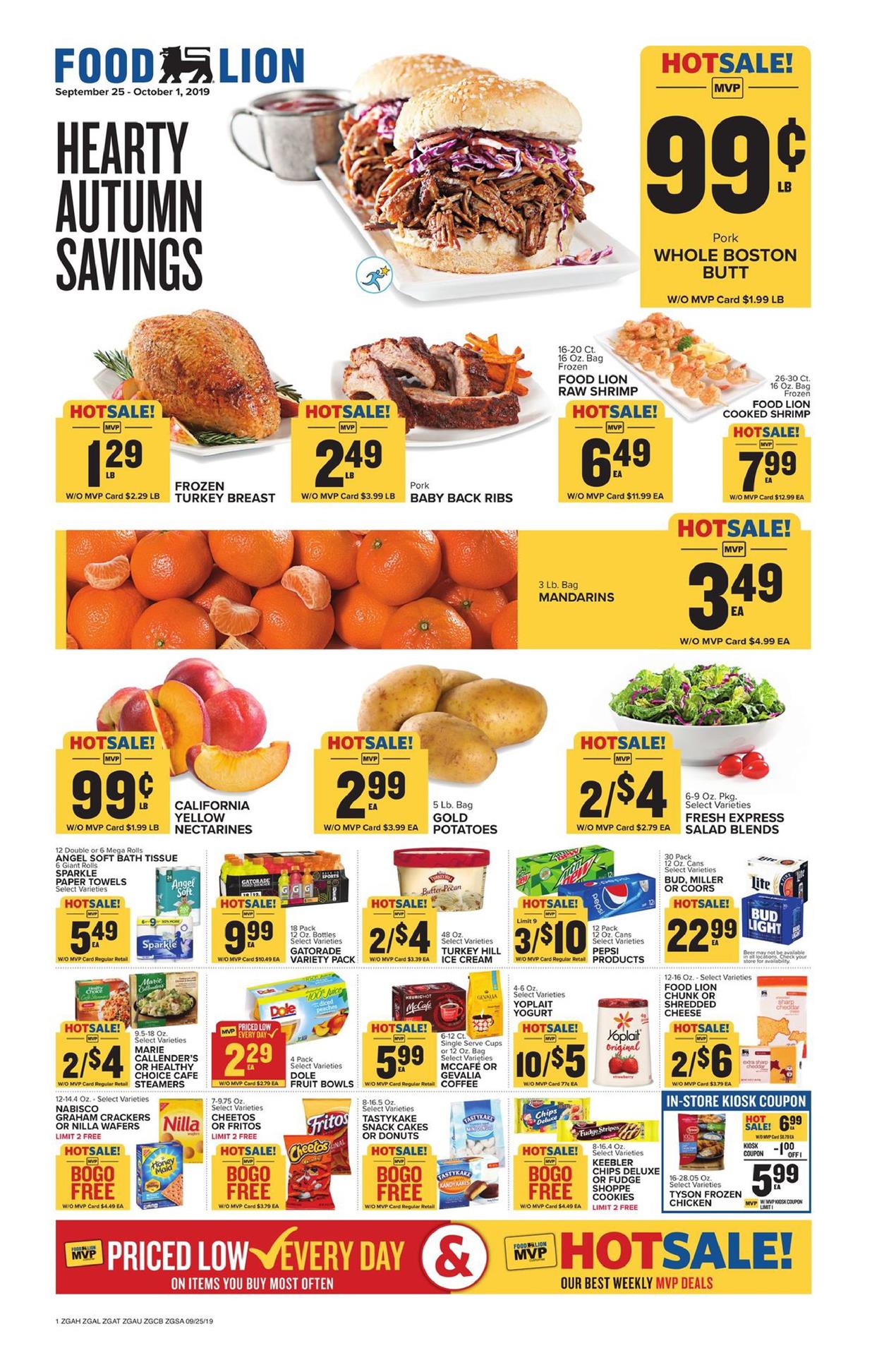 Food Lion Weekly Ad Sep 25 - Oct 1, 2019 | WeeklyAds2