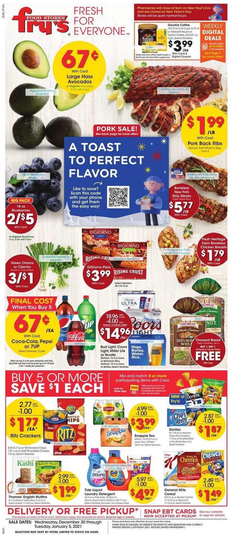 Fry's Weekly Ad Dec 30 2020 - Jan 5 2021 - WeeklyAds2