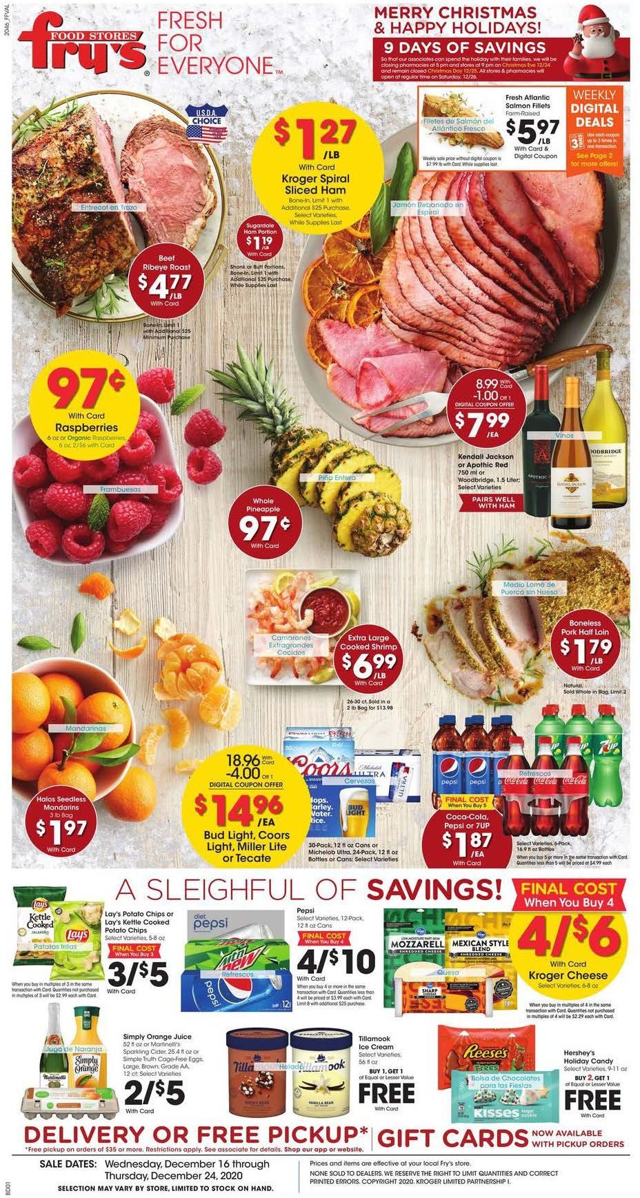 Fry's Weekly Ad Dec Christmas 16 - 24, 2020 | WeeklyAds2