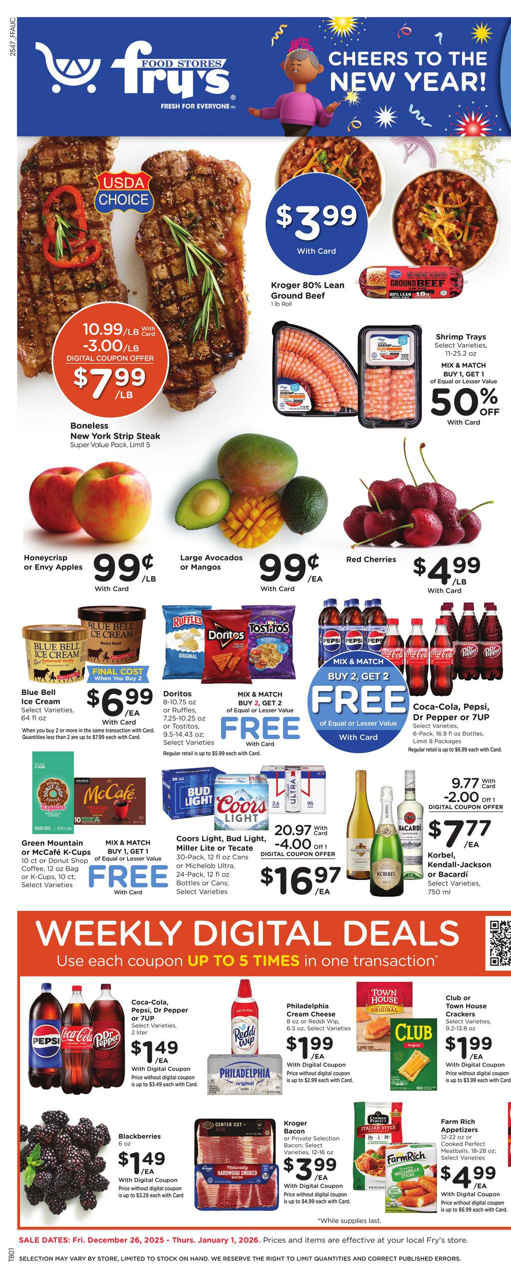 Fry's Weekly Ad December 26, 2025 - January 1, 2026 | WeeklyAds2