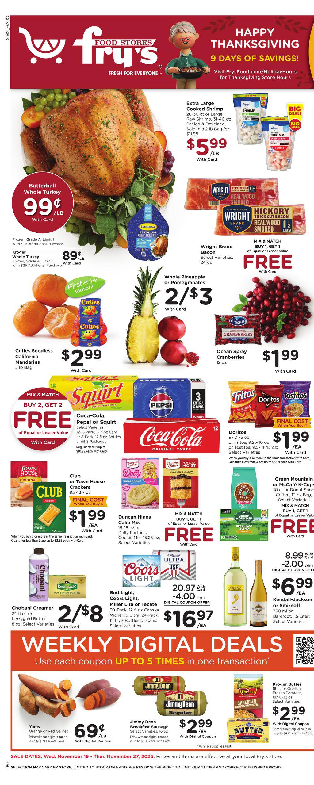 Fry's Weekly Ad November 19 - 27, 2025 | WeeklyAds2