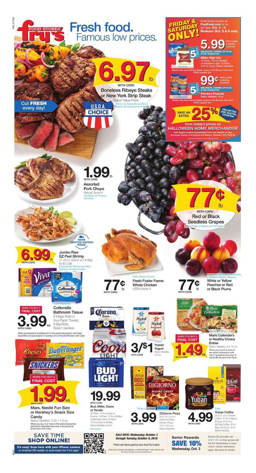 Fry's Weekly Ad Oct 3 - 9, 2018 | WeeklyAds2