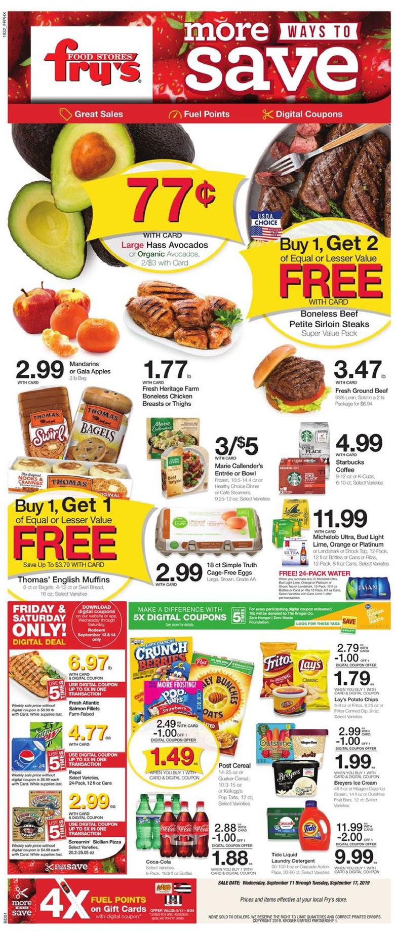 Fry's Weekly Ad Sep 11 - 17, 2019 | WeeklyAds2