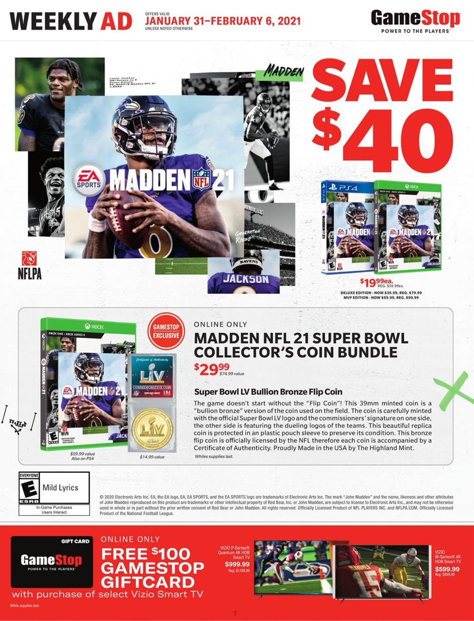 Gamestop Weekly Ad Jan 31 - Feb 6, 2021 | WeeklyAds2