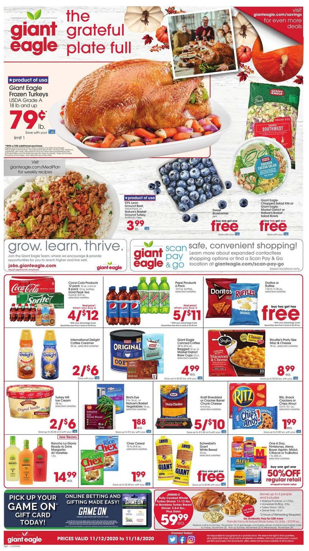 Giant Eagle Ad Nov 12 - 18, 2020 | WeeklyAds2