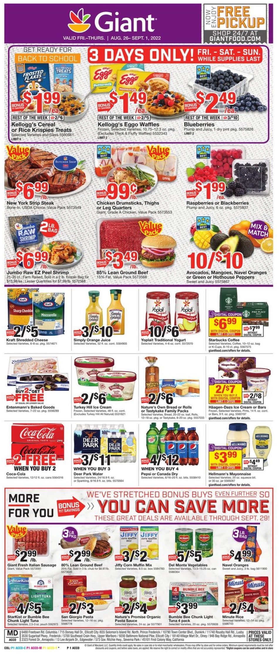 Giant Weekly Ad Aug 26 - Sep 1 2022 | WeeklyAds2