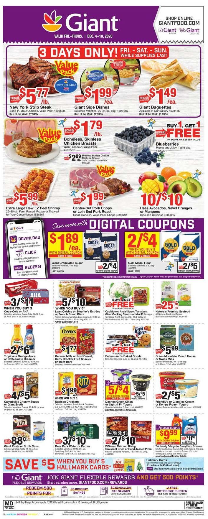 Giant Weekly Ad Dec 4 - 10, 2020 | WeeklyAds2