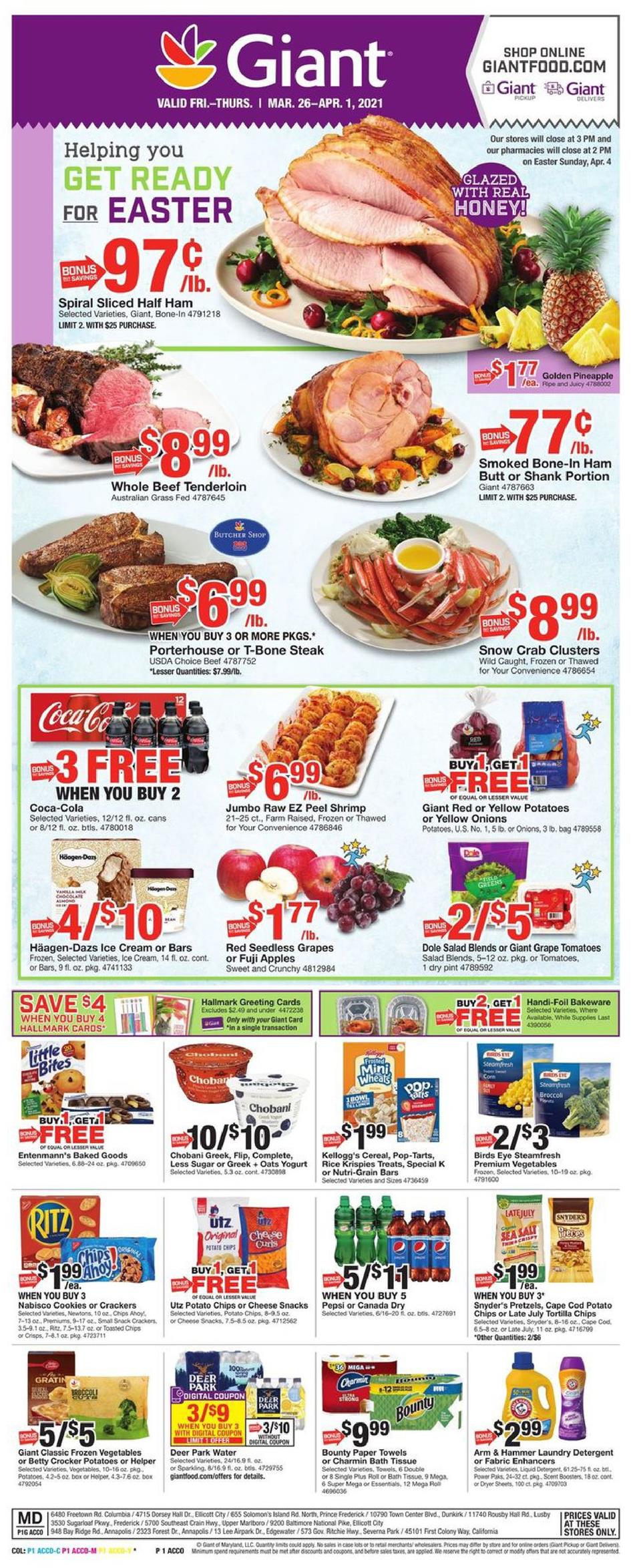 Giant Weekly Ad Mar 26 - Apr 1, 2021 | WeeklyAds2