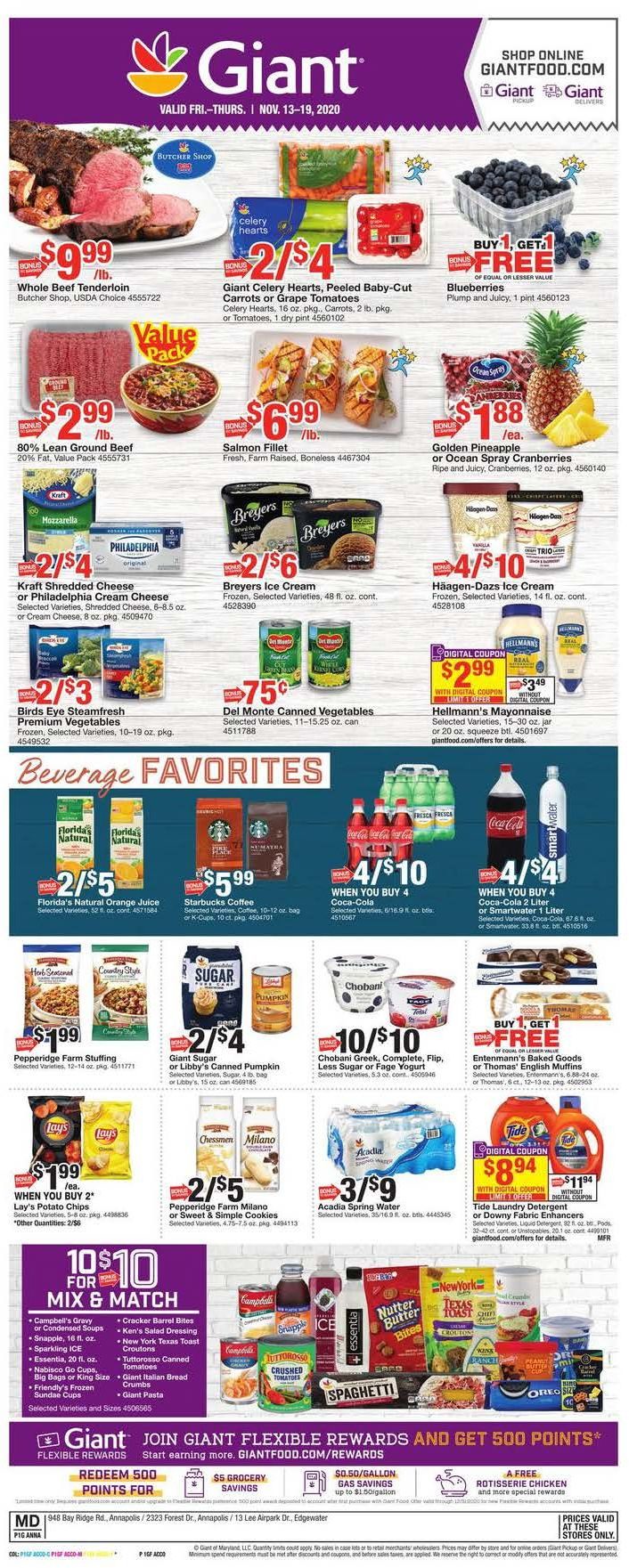 Giant Weekly Ad Nov 13 - 19, 2020 | WeeklyAds2