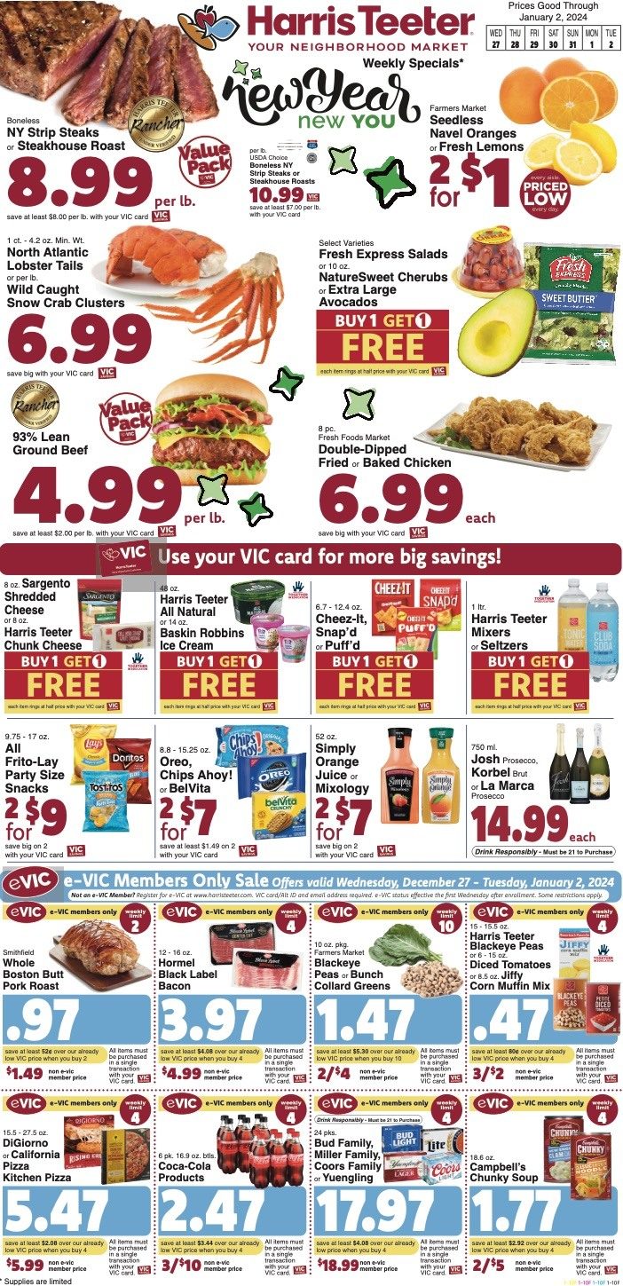 Harris Teeter Weekly Ad Dec 27 - Jan 2 | WeeklyAds2