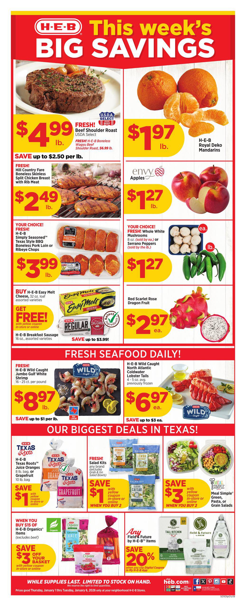 HEB Weekly Ad January 1 - 6, 2026 | WeeklyAds2