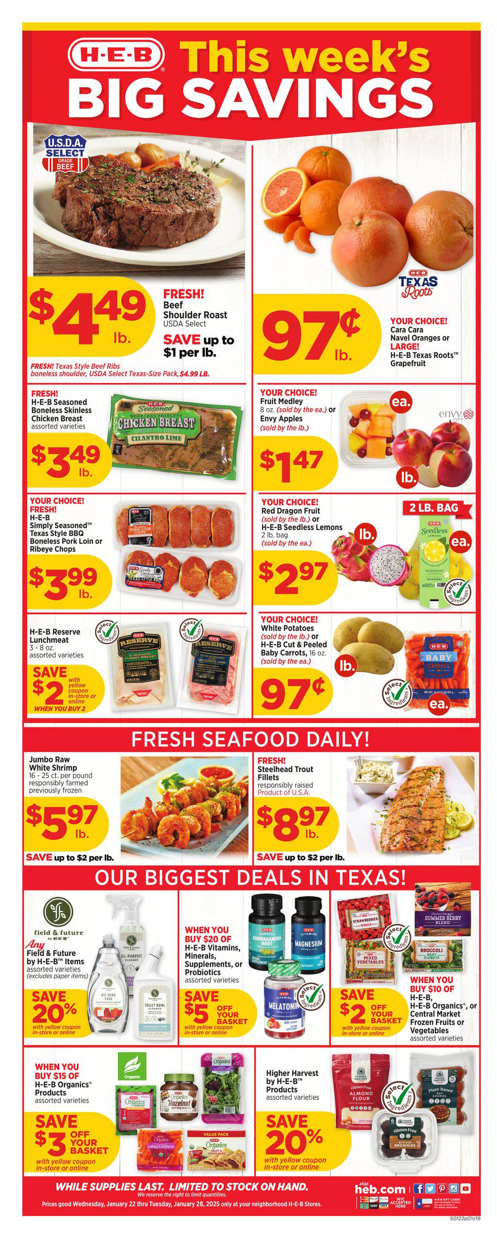 HEB Weekly Ad January 22 - 28, 2025 | WeeklyAds2