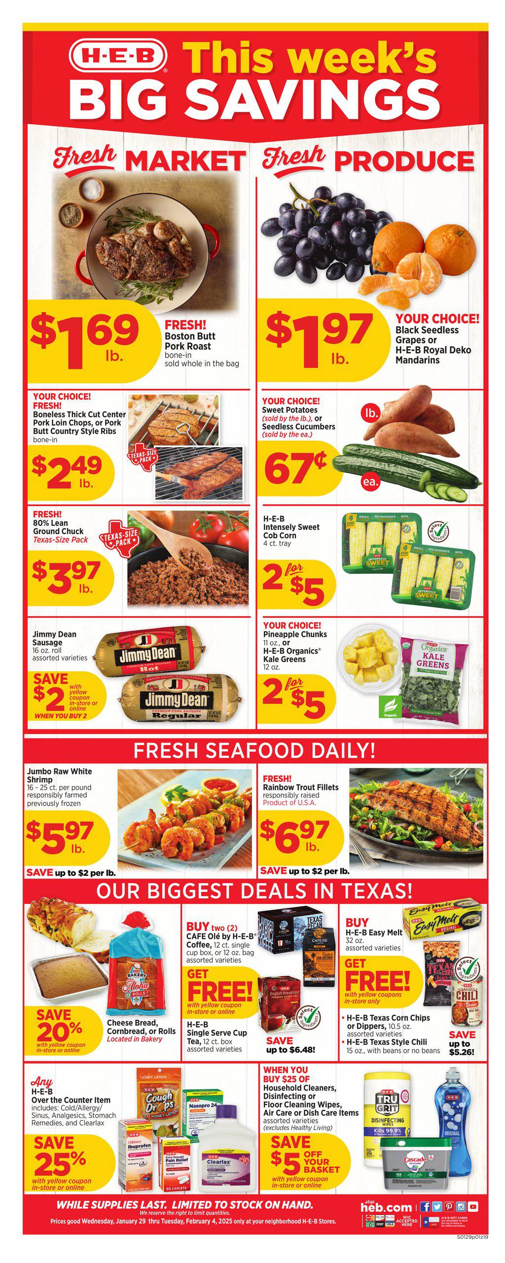 HEB Weekly Ad January 29 - February 4, 2025 | WeeklyAds2