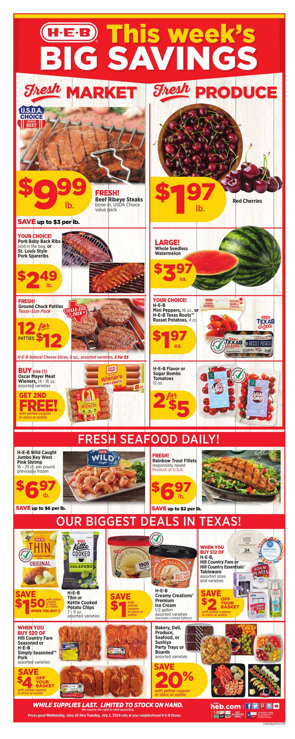 HEB Weekly Ad June 26 - July 2, 2024 | WeeklyAds2